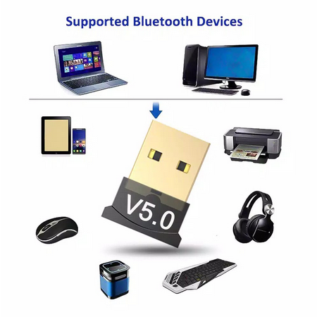 USB BLUETOOTH ADAPTER 5.0 DONGLE RECEIVER LAPTOP /Bluetooth USB Dongle ...