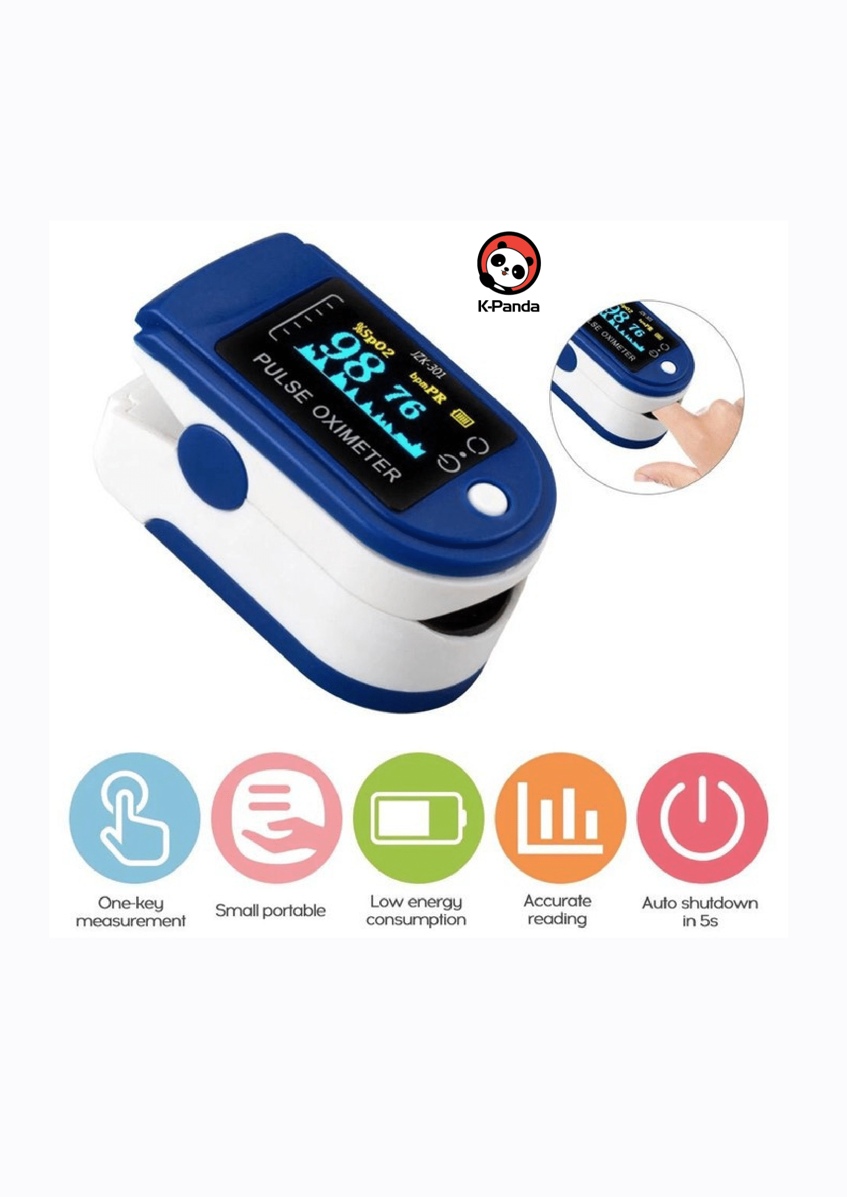 OXIMETER FINGERTIP PULSE LK87 AB-88 Alat Ukur Kadar Oksigen Pengukur Detak Jantung Oxymeter SPO2 ...