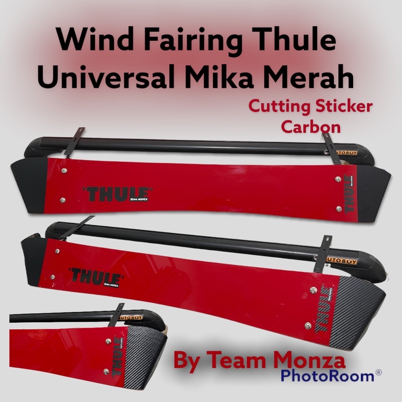 Wind Fairing Thule Mika Biru/Merah Tulisan Carbon (MIKA&BRACKET ...