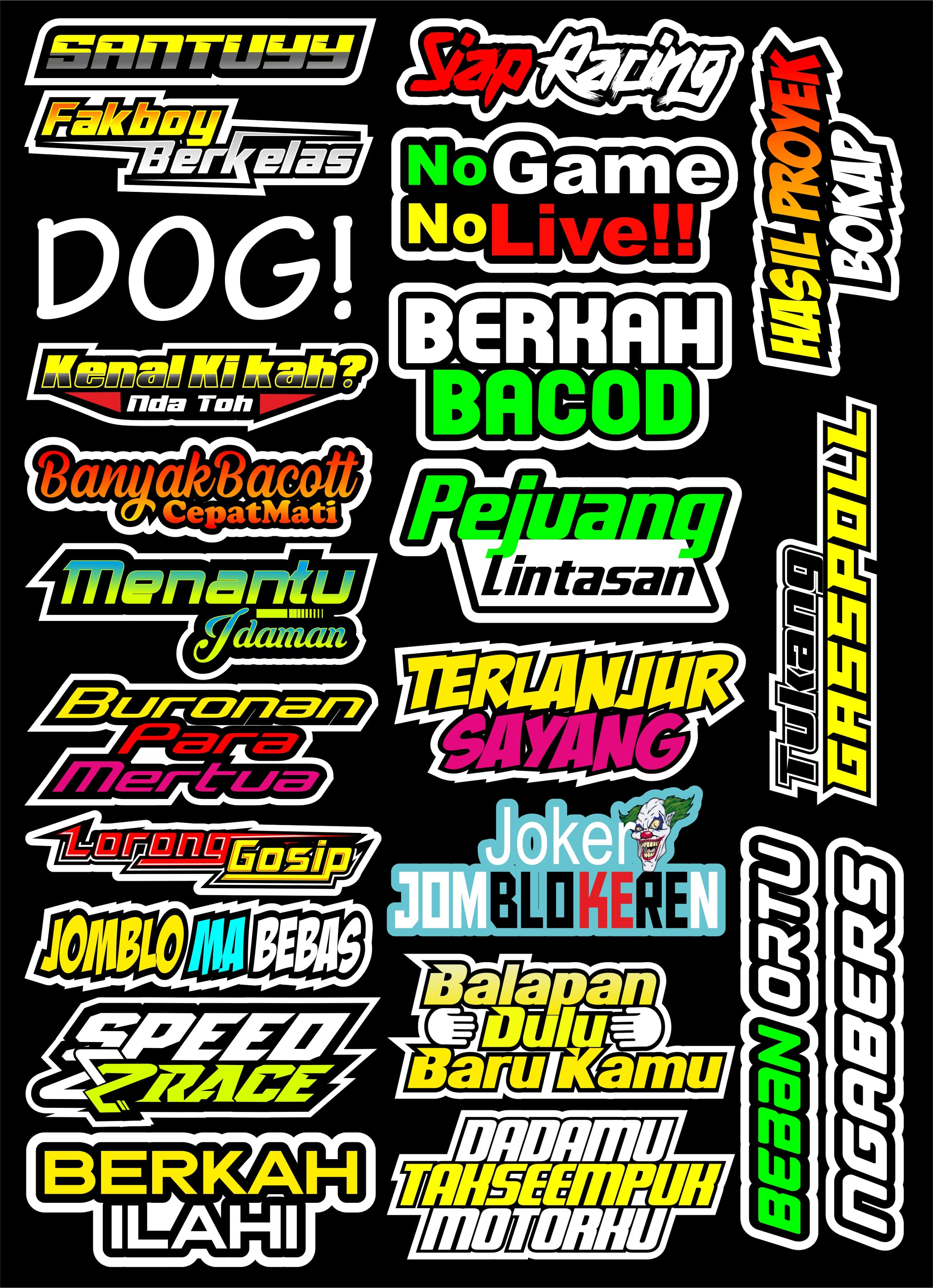 STICKER KATA KATA 27 PCS STICKER VIRAL | Lazada Indonesia