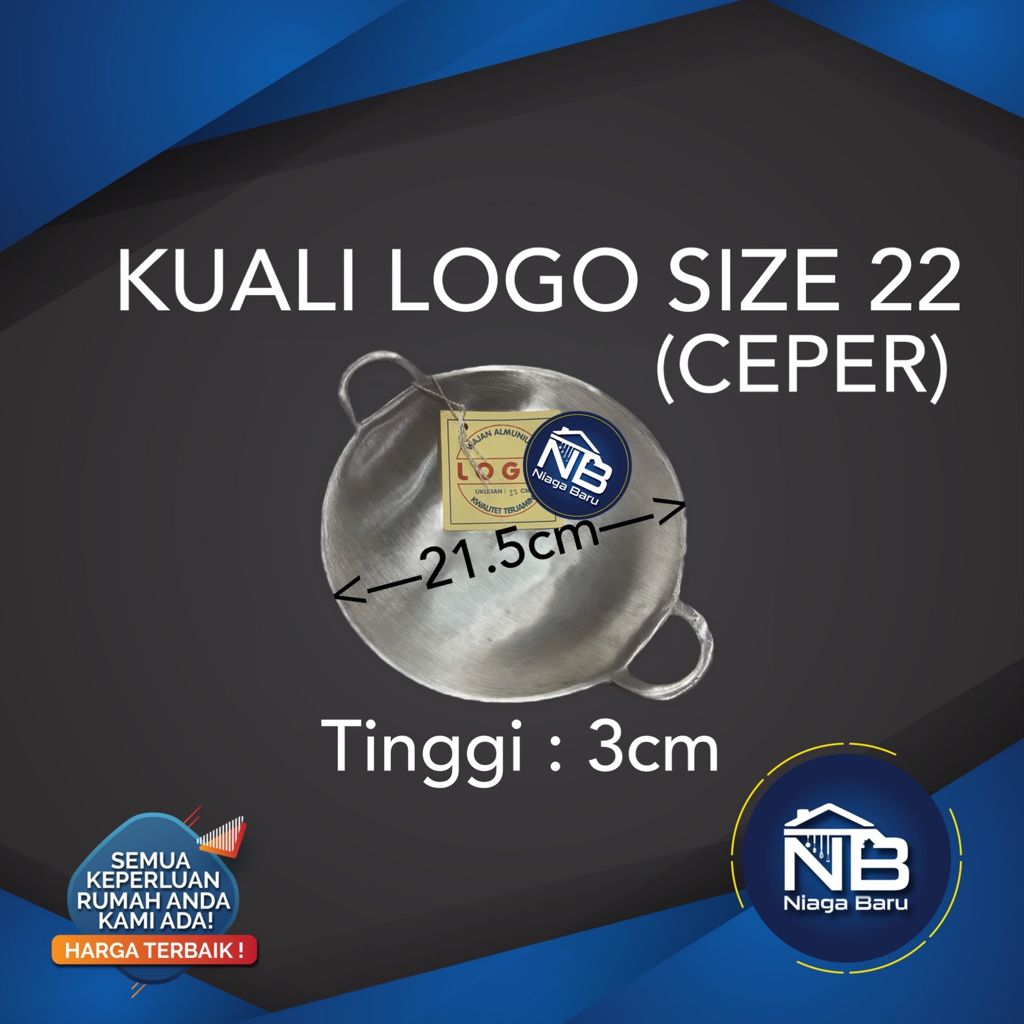 Kuali Wajan Logo 22 cm Aluminium | Lazada Indonesia