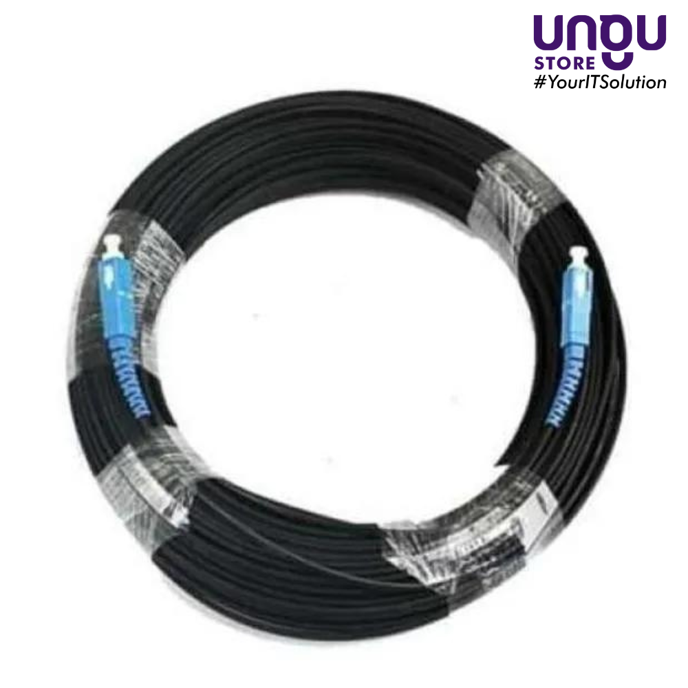 Kabel Fiber Optik 100M Kabel FTTH Dropcore Precon Spectra 100 Meter 1Core-3Seling Siap Pakai ...