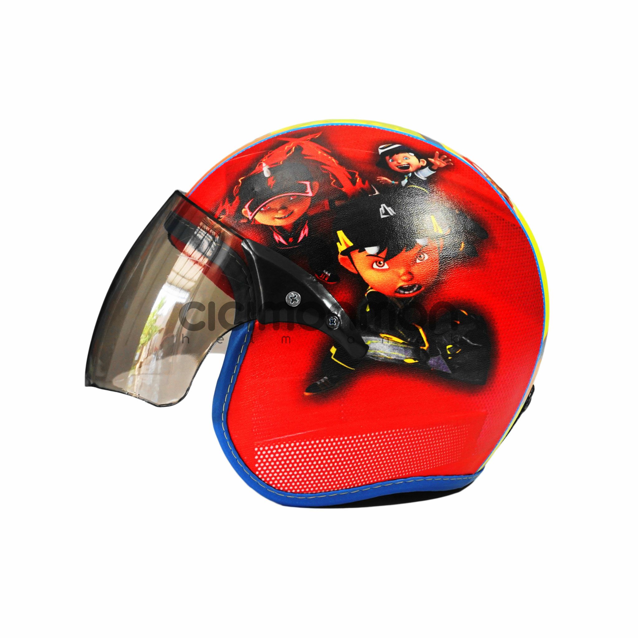 Helm Anak Standart Kaca Half Face Scoopy Original Karakter Boboiboy ...