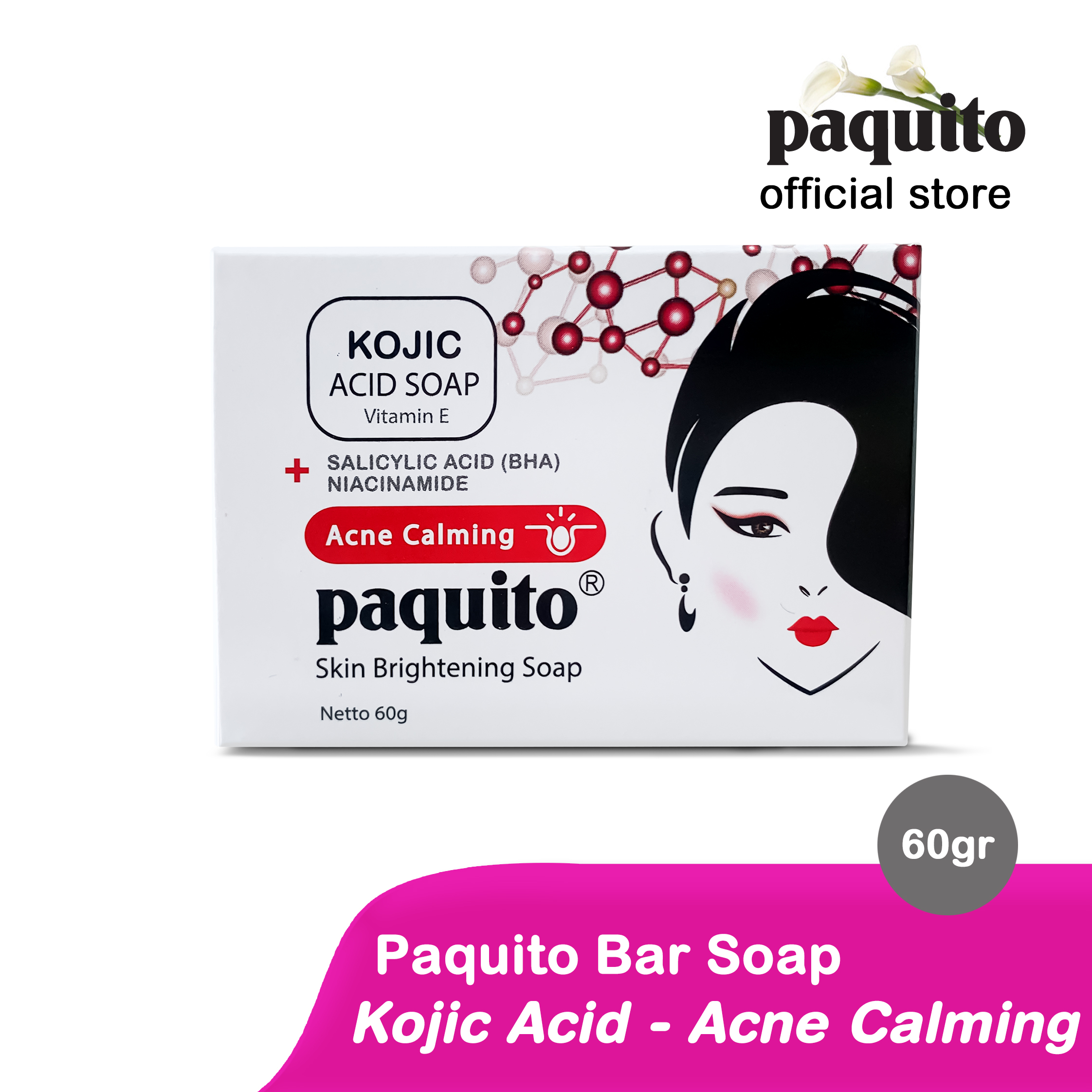 Sabun Paquito Brightening Kojic Acid Soap Acne Calming Salicylic Acid ...
