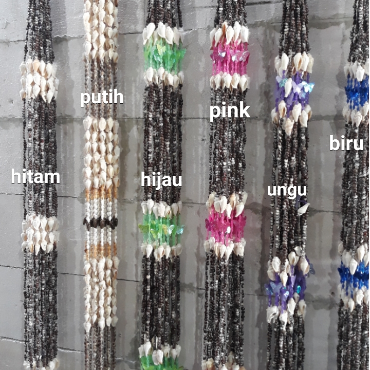 TIRAI PINTU TIRAI BAHAN KERANG ISI 10 Helai Panjang 165cm | Lazada ...