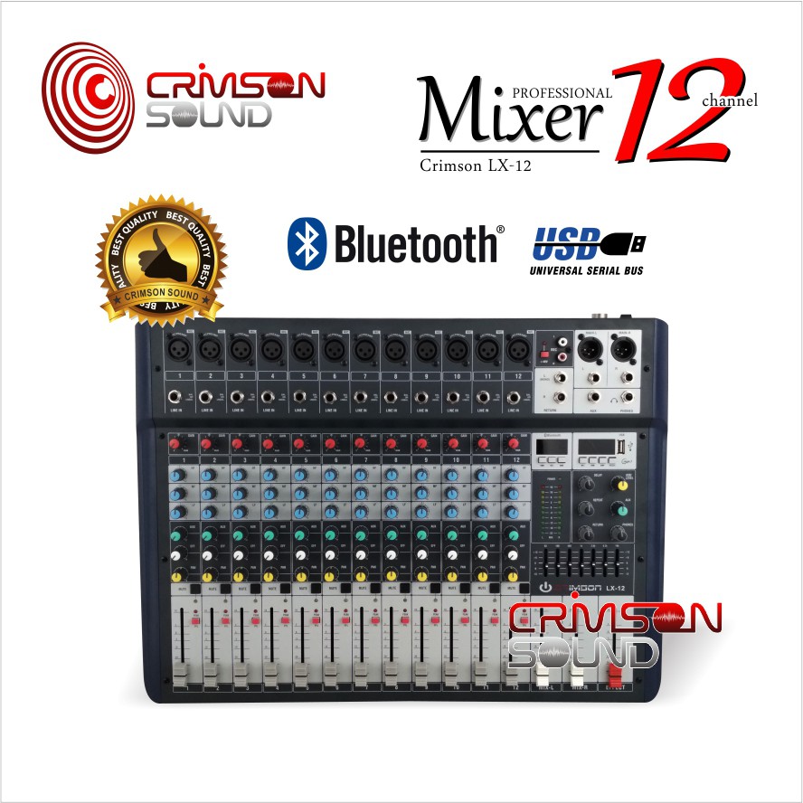 MIXER 8 CHANNEL BLUETOOTH USB EQUALIZER Crimson LX-12 | Lazada Indonesia