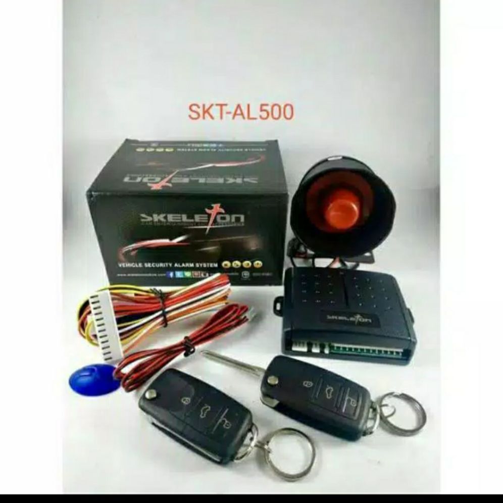 alarm mobil universal / alarm mobil skeleton AL500 | Lazada Indonesia