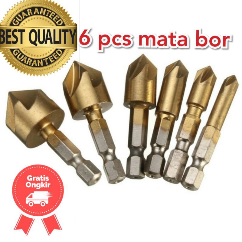 mata bor countersink HSS TITANIUM mata bor chamfer drill mata bor kayu ...