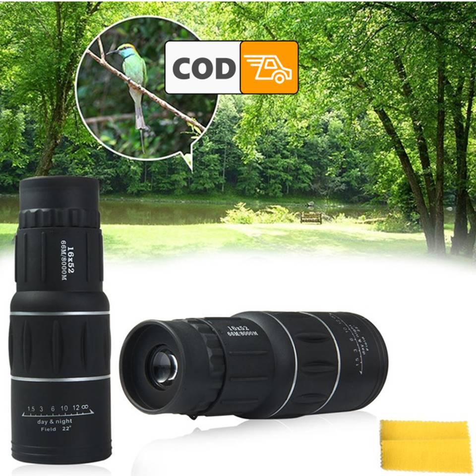 Teropong Monokular Kecil Perbesaran Hingga 16x52 Monocular Asli Mini ...