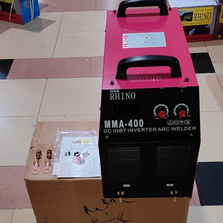 Mesin Las MMA RHINO 400 Ampere Travo DC IGBT Inverter 3 Phase 380 Volt ...