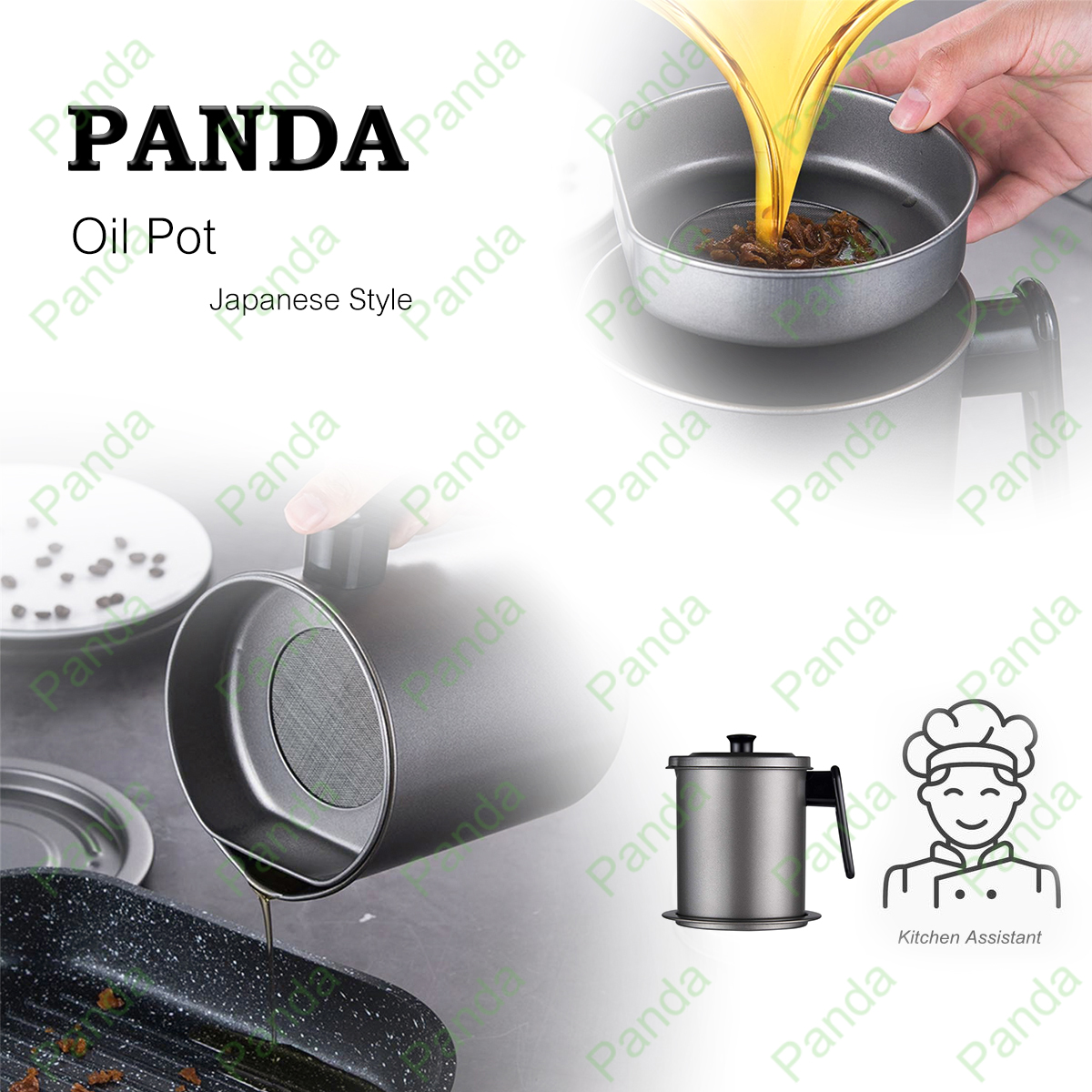 PANDA Tempat Penyimpanan Minyak 1.4L/1.7L Saringan Minyak Penyimpanan ...