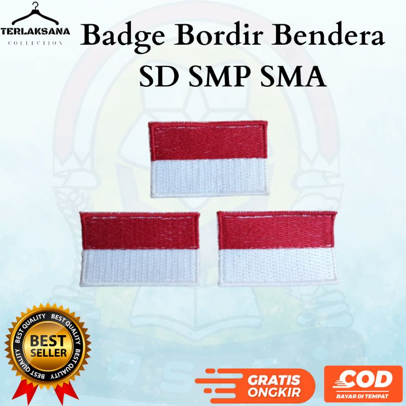Badge Bendera Merah Putih Bordir SD SMP SMA | Lazada Indonesia