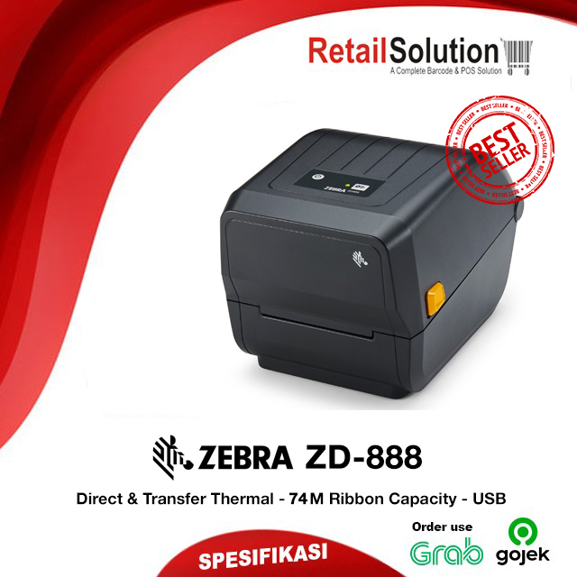 Printer Barcode Label Zebra ZD888 / ZD888T / ZD 888 | Lazada Indonesia