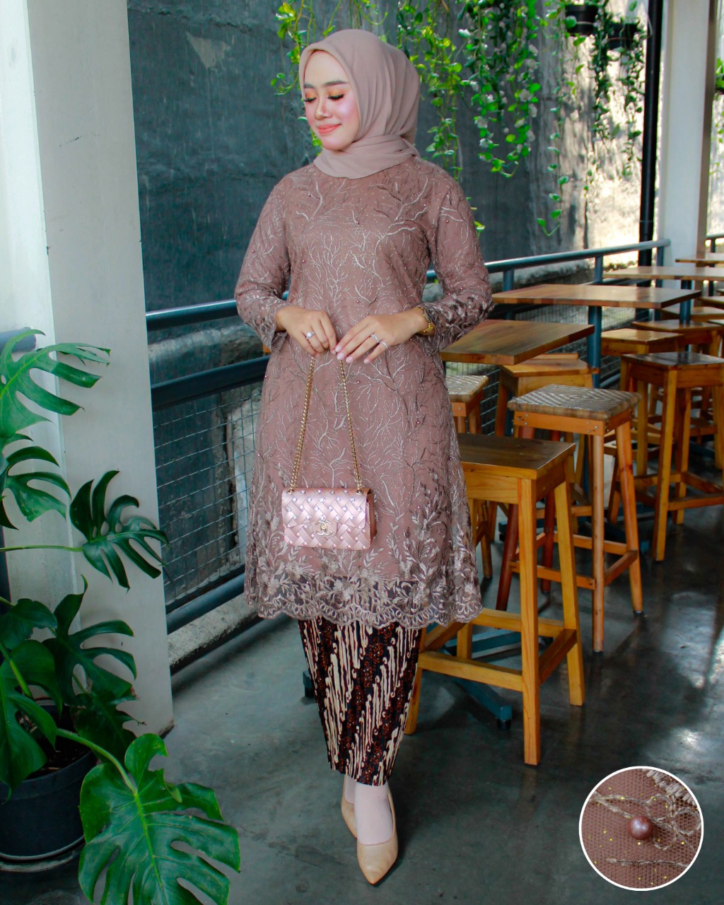 kebaya modern setelan kebaya tunik tulle kebaya wanita set long tunik ...