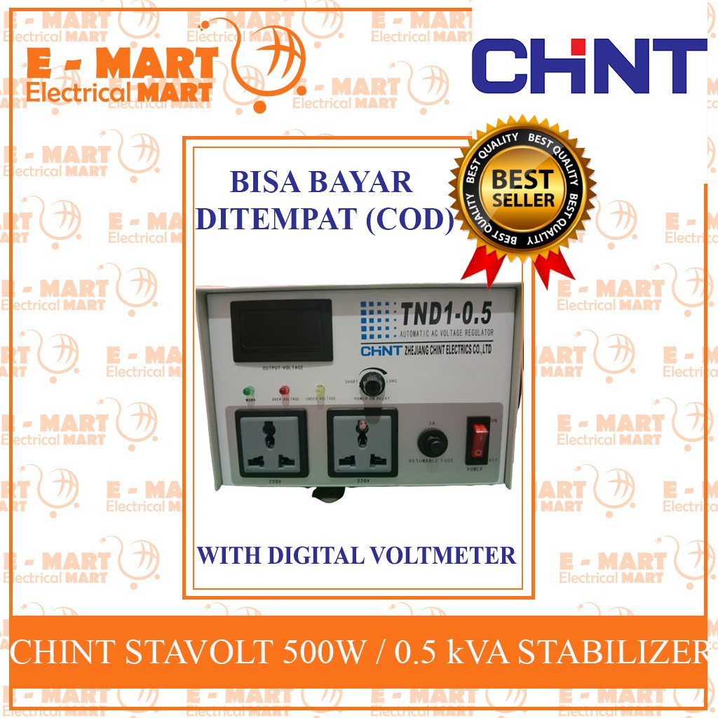CHiNT Stabilizer 500watt 500 W / CHiNT Stavolt 0.5 kVA BERGARANSI ...