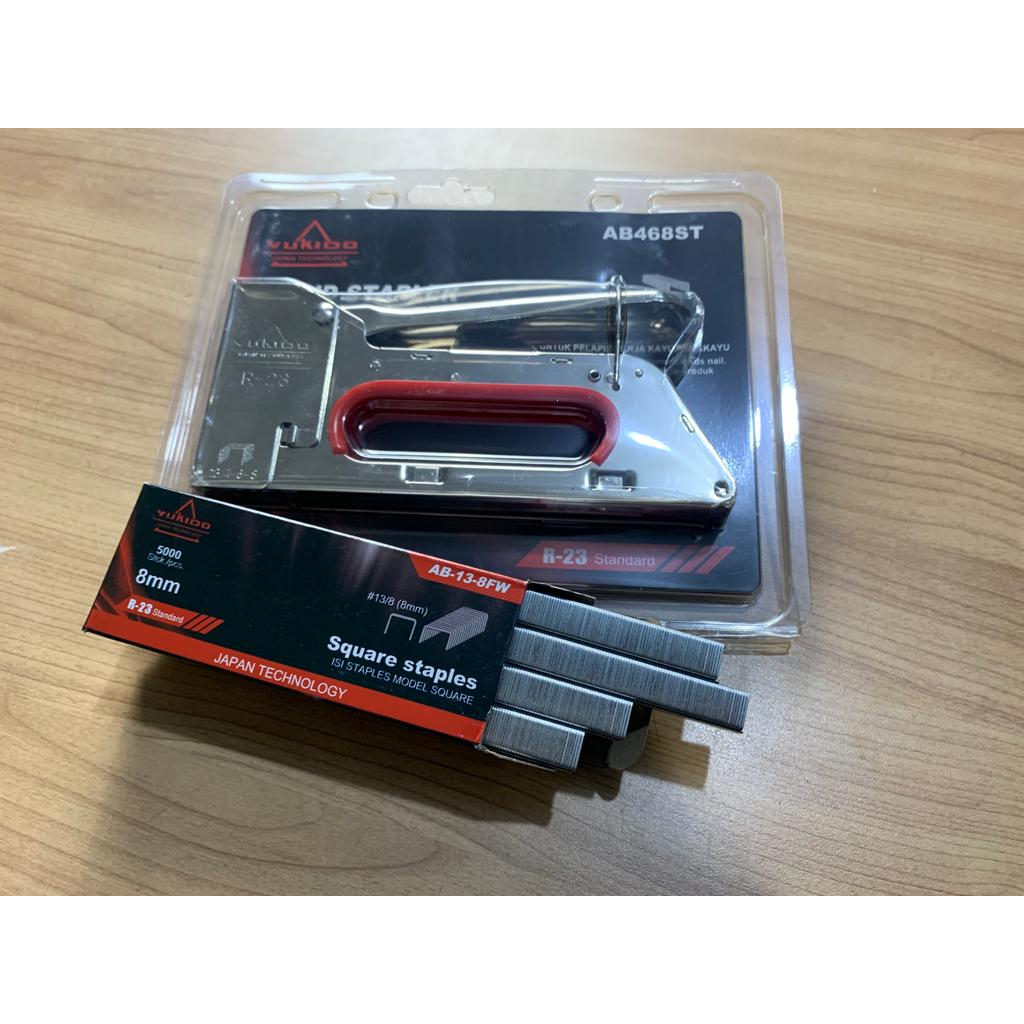 Bisa Cod !!! Paket Staples Tembak Gun Tacker + Isi atau Refil 13/8 ...