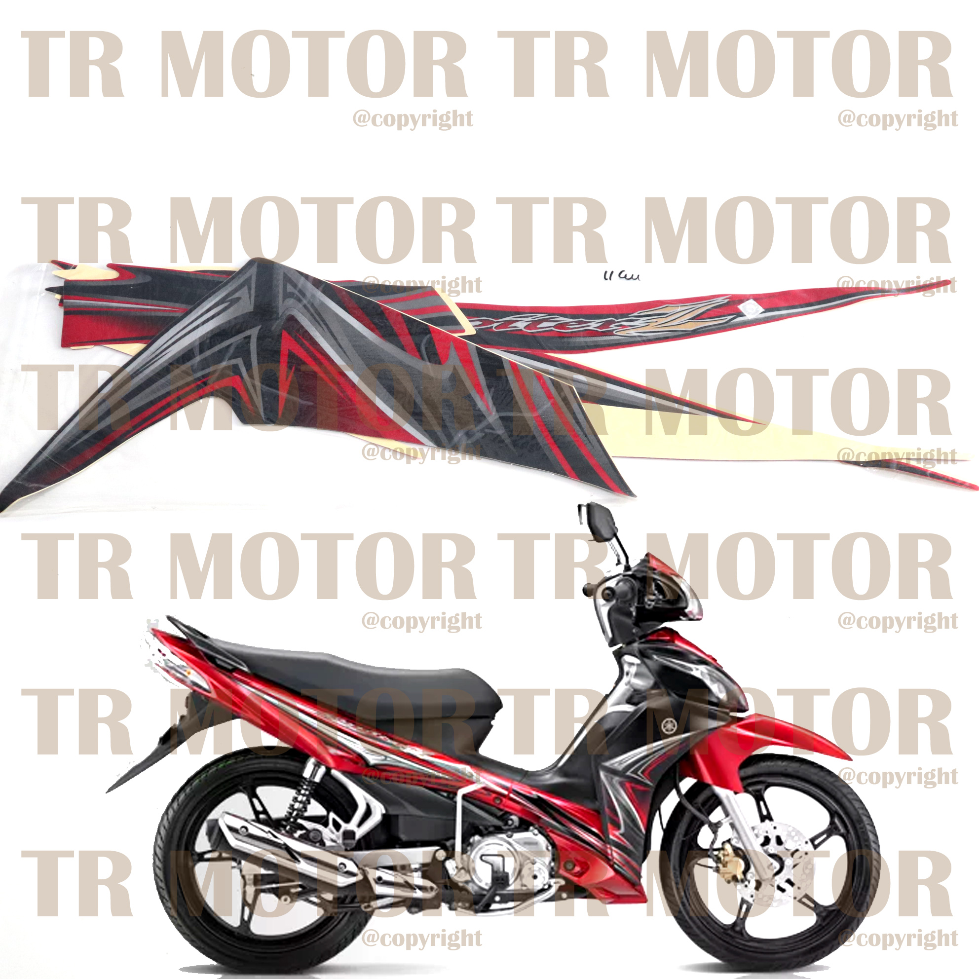Stiker Motor Jupiter Z 2011 Sticker Striping Lis Full Set Motor ...