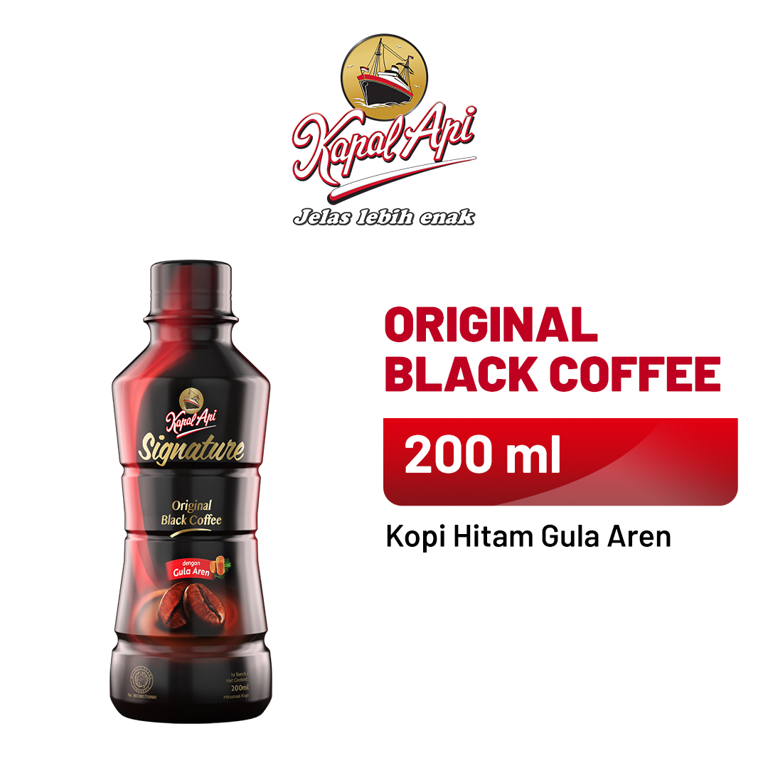 KAPAL API Signature Original Black Ready to Drink 200 ml | Lazada Indonesia