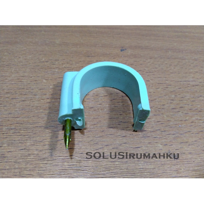 SET KLEM PIPA PVC 1 INCH + PAKU BETON / Clamp Jepitan Pipa 1 Plastik ...