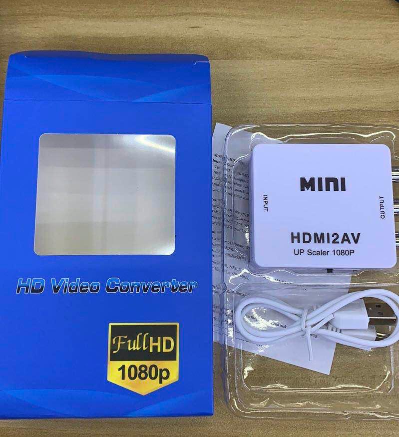 HDMI To RCA AV/CVBS Adapter HD 1080P Mini HDMI2AV Video Converter BOX ...
