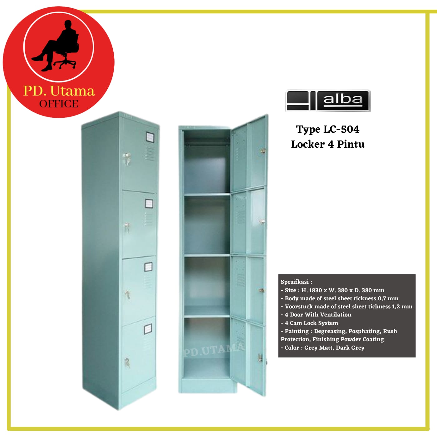 Locker Kantor ALBA LC-504 Loker Lemari Besi | Lazada Indonesia
