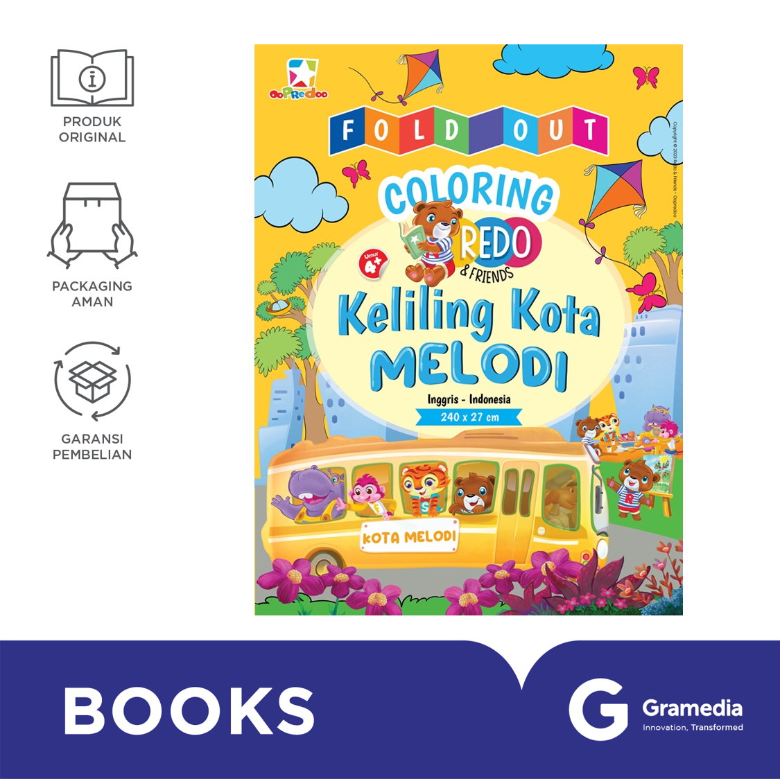 Opredo Fold Out Coloring Redo & Friends - Keliling Kota Melodi | Lazada ...
