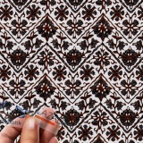 kain batik - Motif Batik Classic Rang-Rang Bunga (Putih) (Ukuran 2 ...