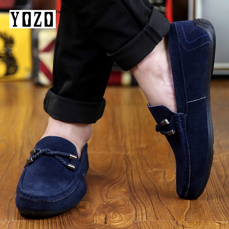 YOZO ของแท้หนังรองเท้าส้นแบนรองเท้าส้นเตี้ยโลฟเฟอร์บุรุษแฟชั่นใหม่ลำลอง ...