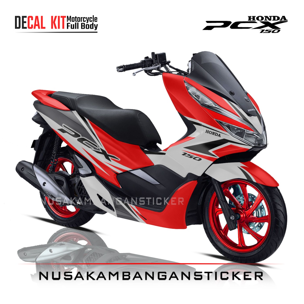 Stiker PCX 150 Merah Strip Putih | Lazada Indonesia