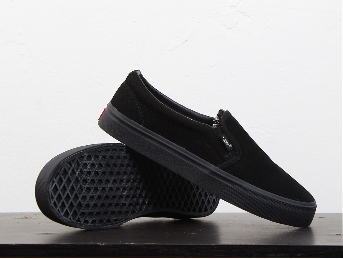 Sepatu Slip On Pria Vans Hitam Polos Premium Slop Cowok Simpel Keren ...
