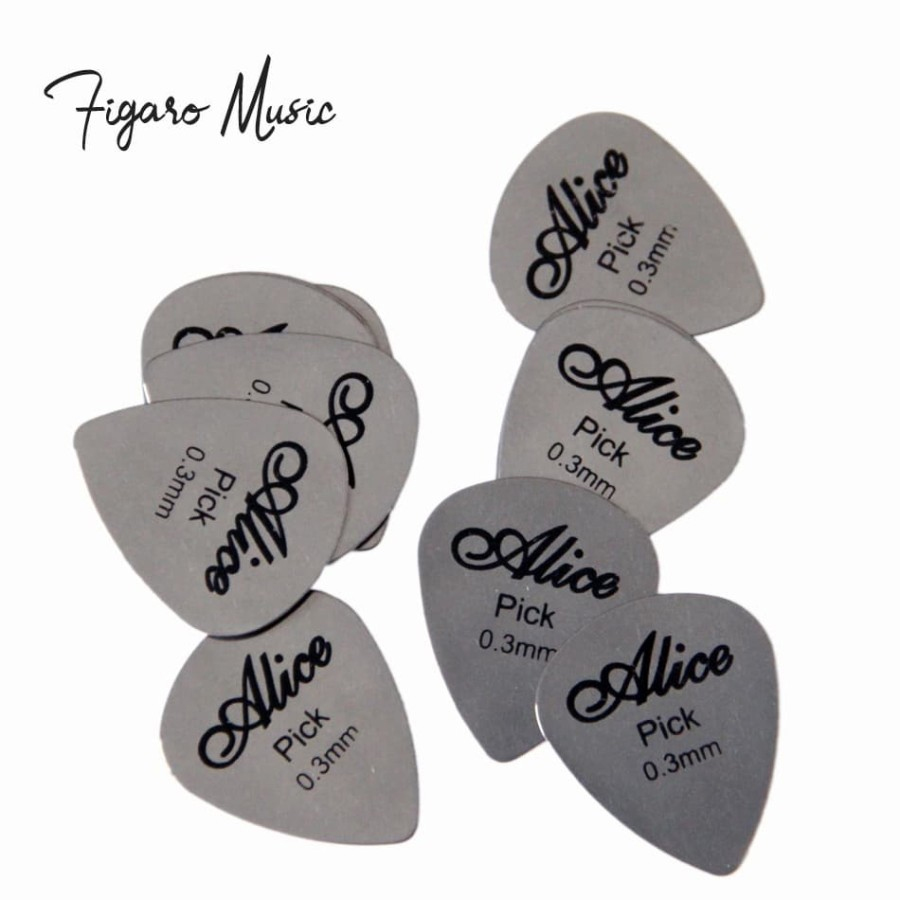 Pick Gitar Alice Logam Besi Stainless Steel Guitar Picks 0.30mm ...