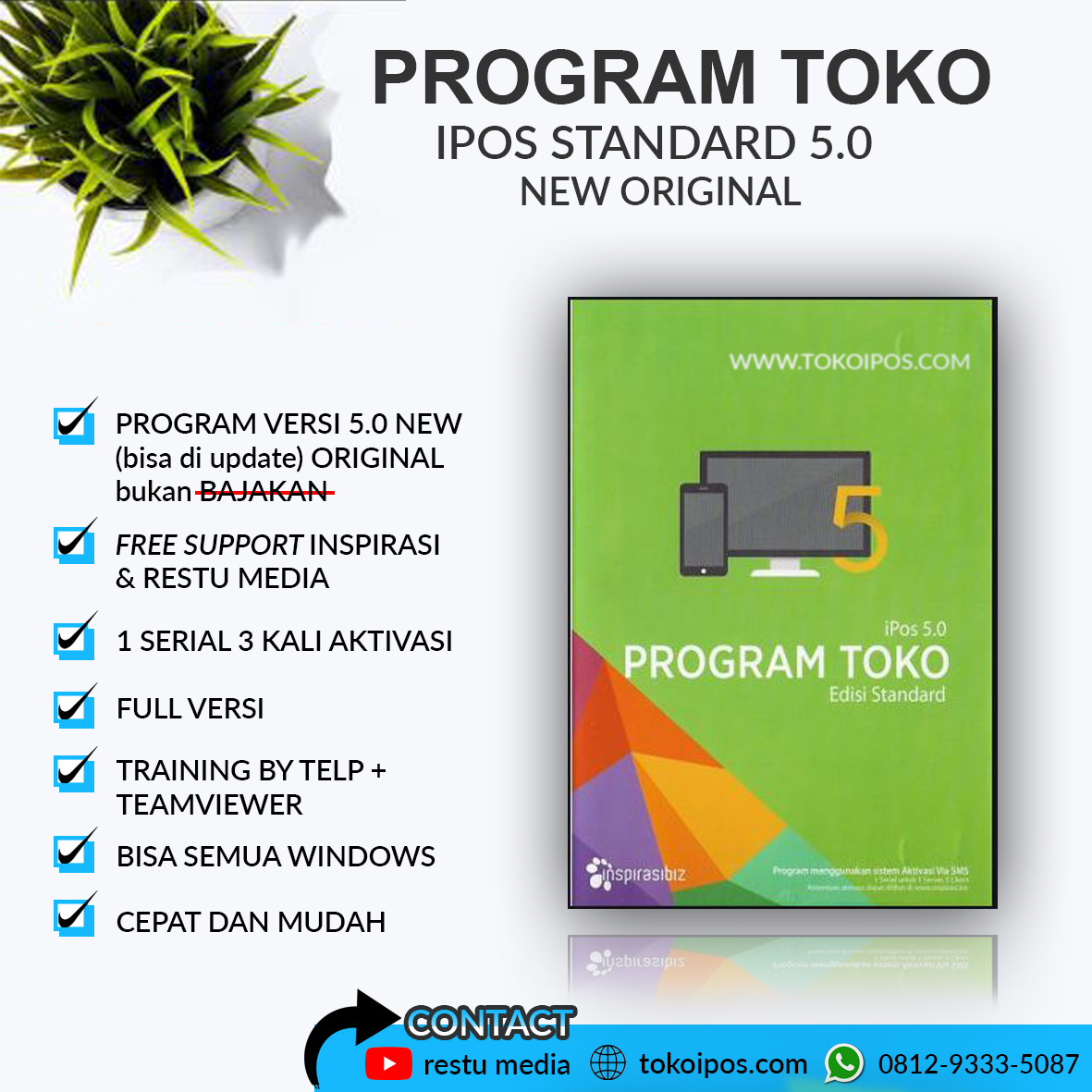 PROGRAM TOKO IPOS 5 STANDARD NEW VERSI ORIGINAL - PAKET 1 | Lazada Indonesia