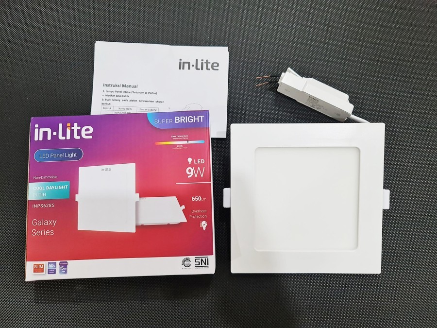 INPS628S Inlite / In-lite Downlight Led Panel 9 Watt Kotak Inbow ...