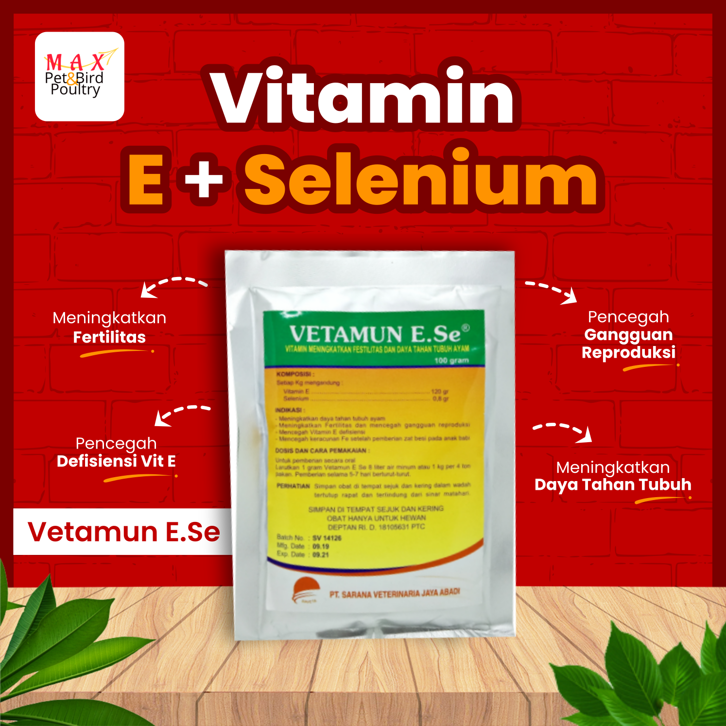 VETA PRO EGG 100 GRAM - Perangsang Pemacu Produksi Telur Ayam Egg ...