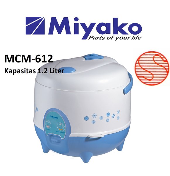 Miyako MCM-612 Rice Cooker - Putih/Biru + Warmer new | Lazada Indonesia
