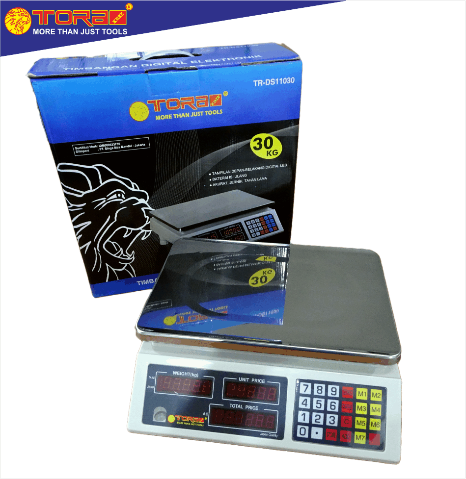 TORA Timbangan Digital 30 Kg - Timbangan Buah Sayur - Silver | Lazada ...