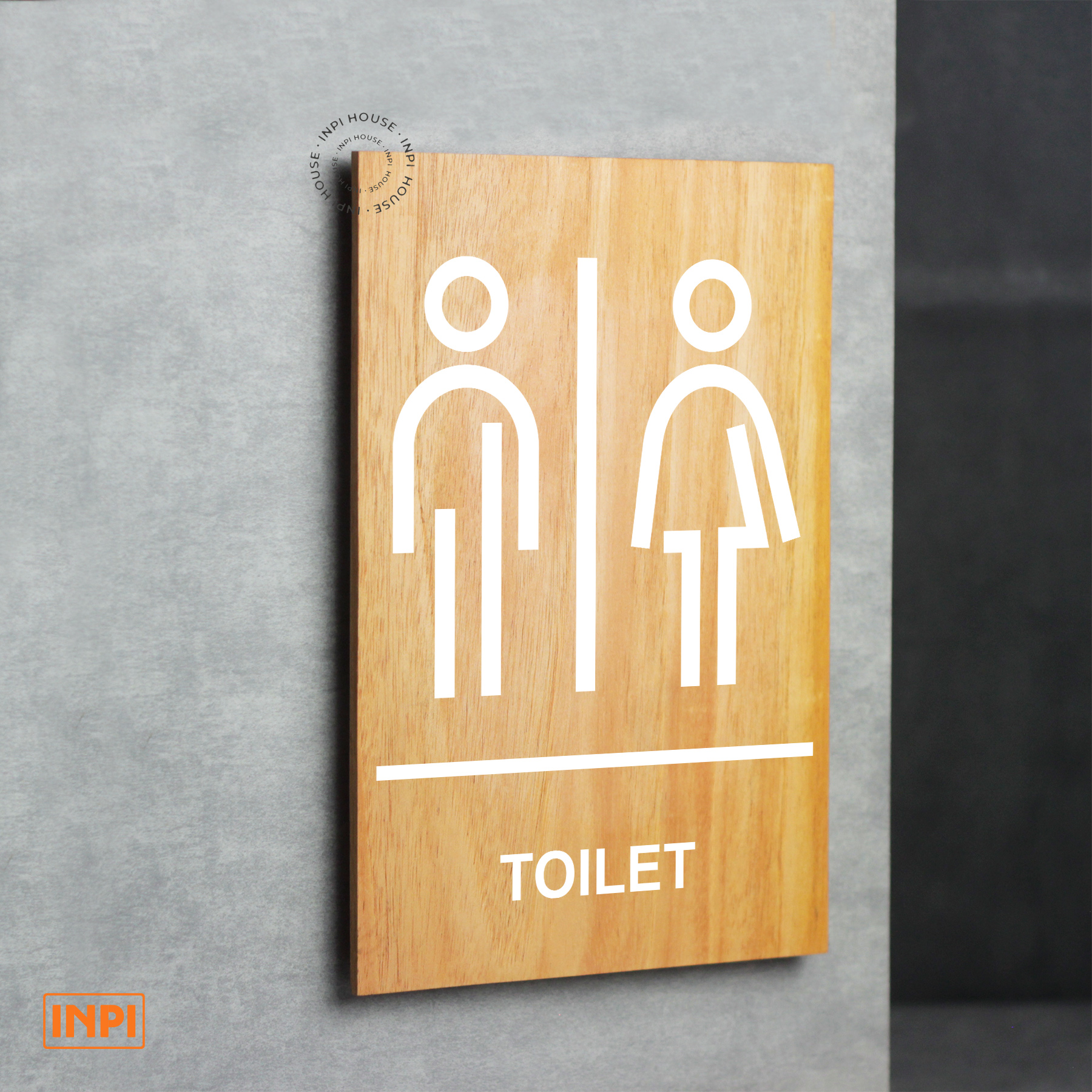 INPI - Sign Kayu Mahoni Sticker Portrait Logo Toilet / Restroom ...