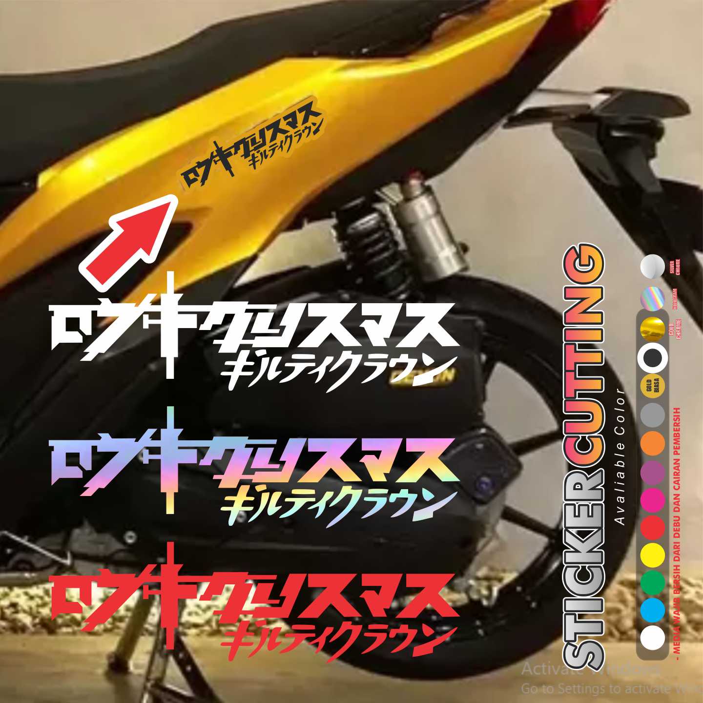 Sticker Motor - stiker cutting jepang kanji jdm | Lazada Indonesia