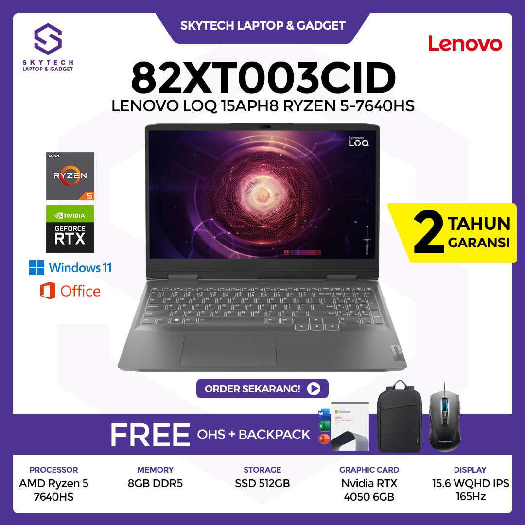 LAPTOP GAMING LENOVO LOQ 3CID RYZEN 5 7640HS RAM 8GB SSD 512GB RTX 4050 ... LAPTOP GAMING LENOVO LOQ 3CID RYZEN 5 7640HS RAM 8GB SSD 512GB RTX 4050 ...