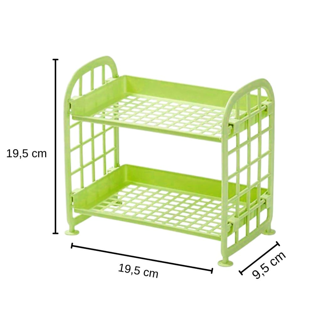 Rak Meja Plastik Mini 2 Tingkat Multifungsi Rak 2 Susun Rak Meja ...