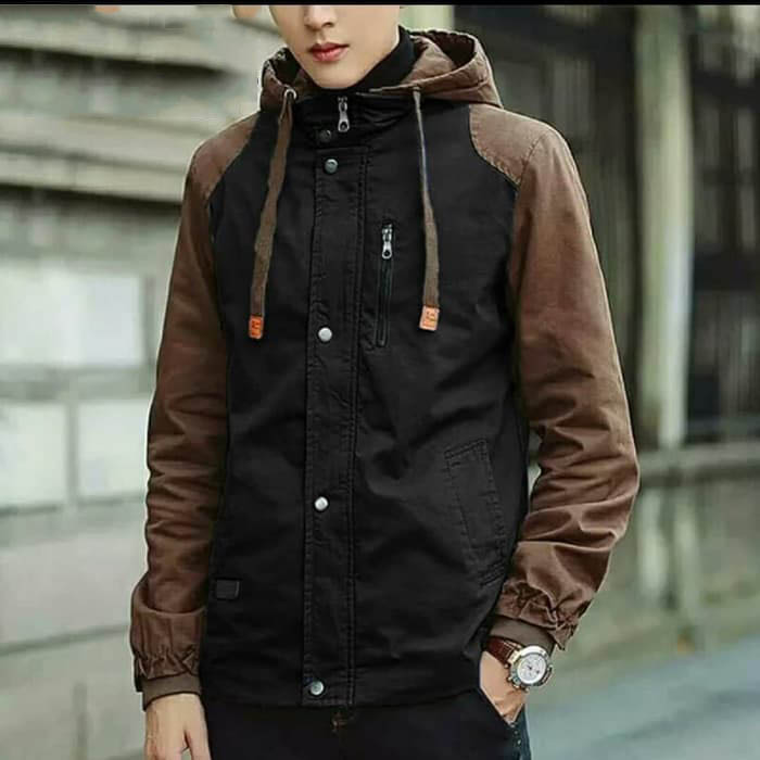 Jaket Parka Pria Korea Style Lee Minho Premium Drill / jaket hoodie ...