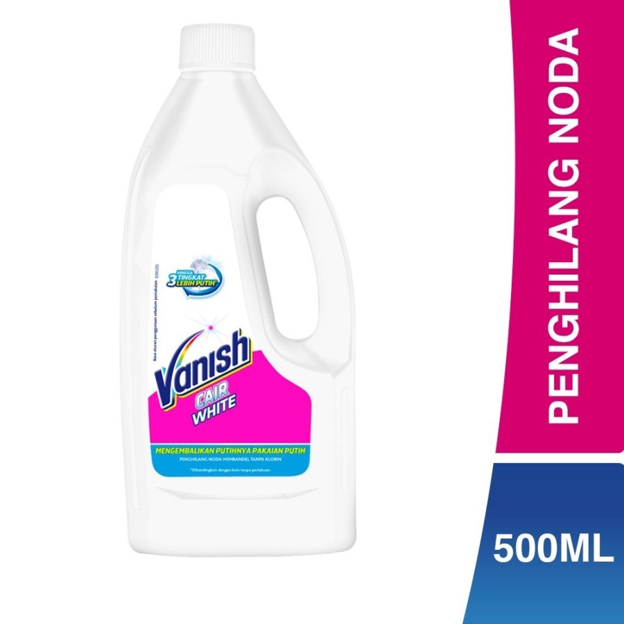 VANISH Cair White Botol Penghilang Noda Pakaian Putih 500mL | Lazada ...