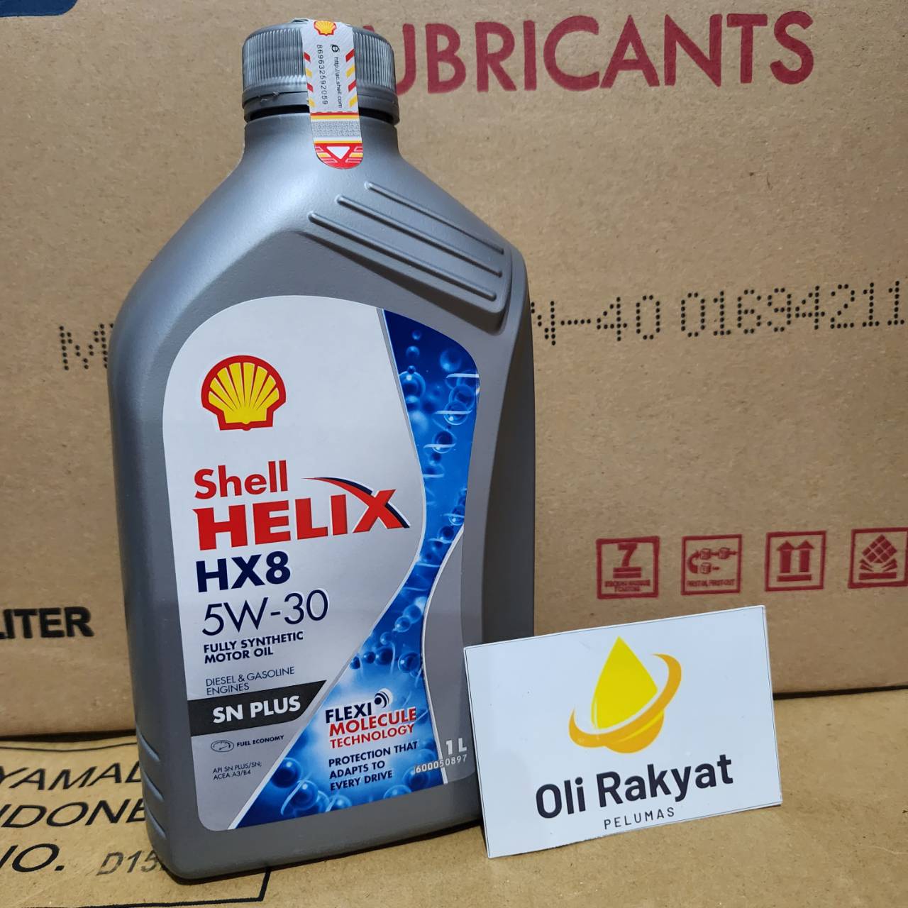 OLI Mobil Shell helix HX8 5W-30 | HX8 1 LITER | BARCODE HIJAU ...