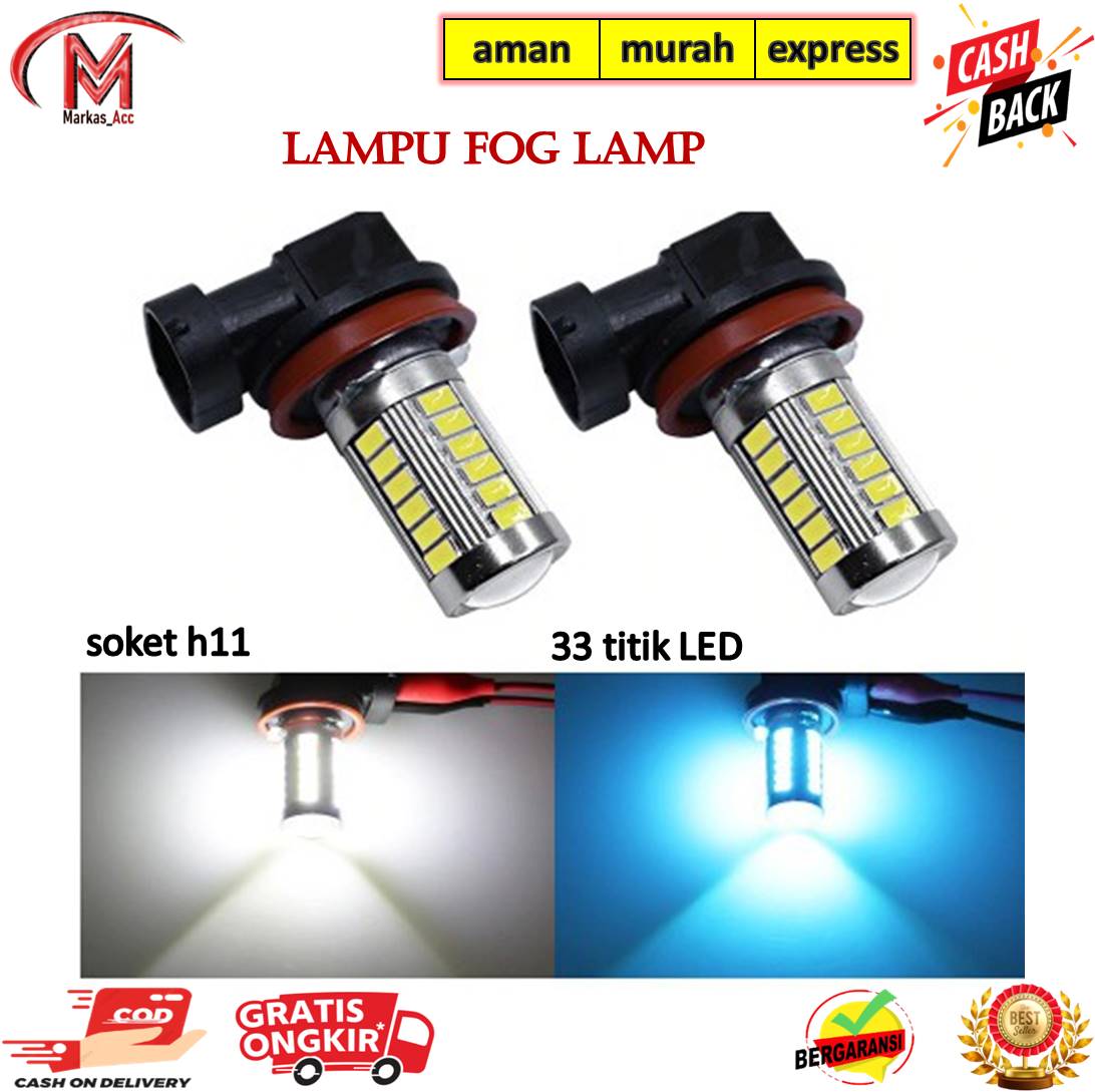 Lampu Led FOG LAMP FOGLAMP 33 TITIK 5 sisi - soket H11 | Lazada Indonesia