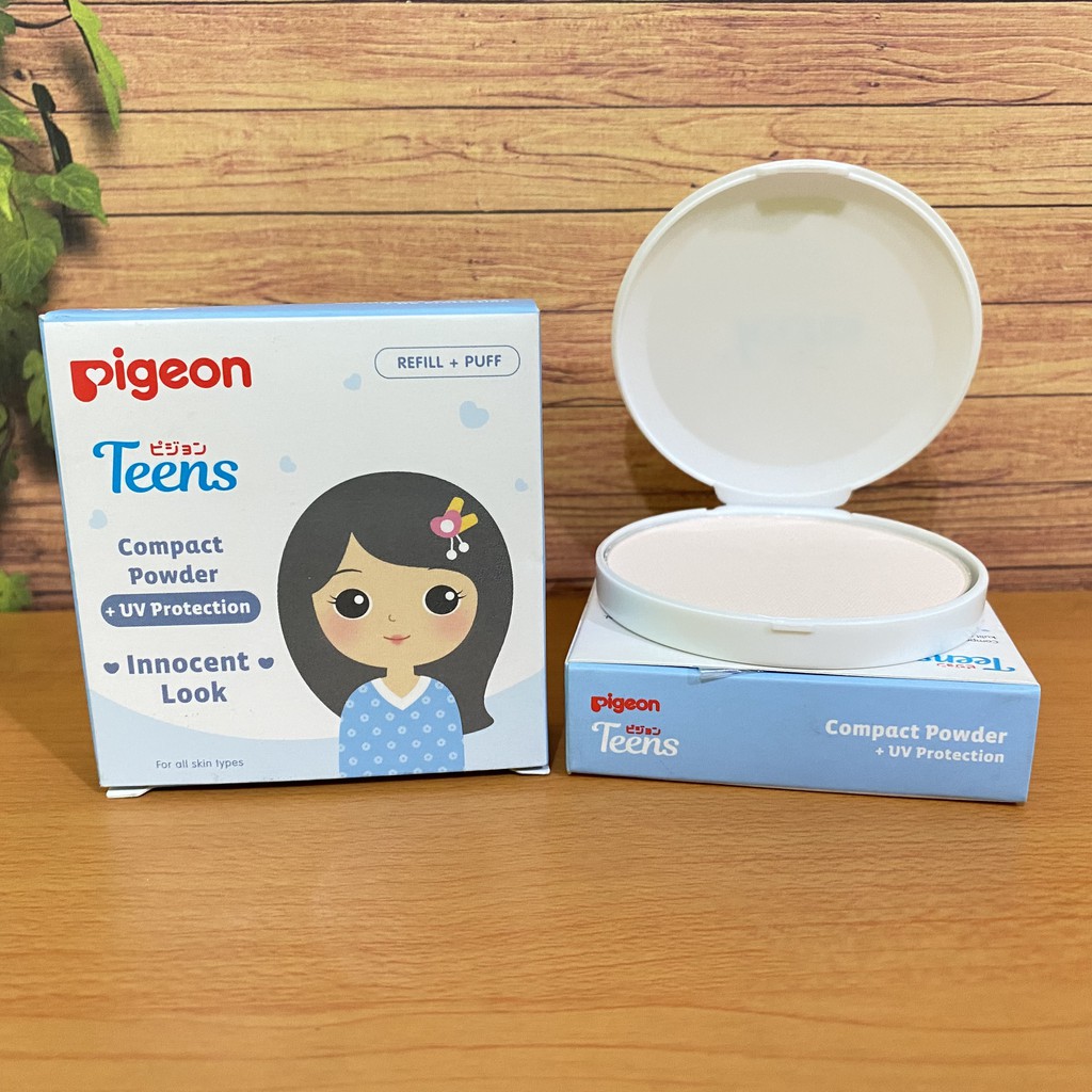 Pigeon TEENS REFILL Compact Powder + UV Protection 14g - Bedak muka Innocent Look dengan ...