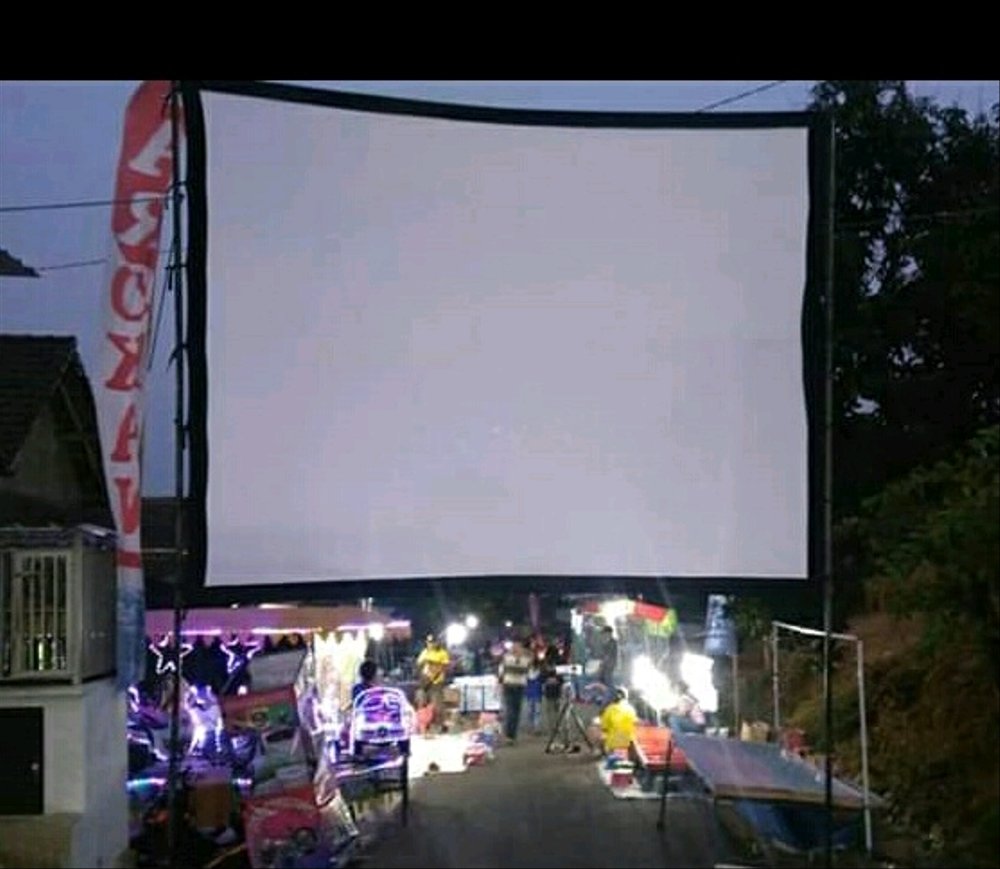 Screen Proyektor. Layar Proyektor 3X4 Meter Tanpa Sambung | Lazada ...