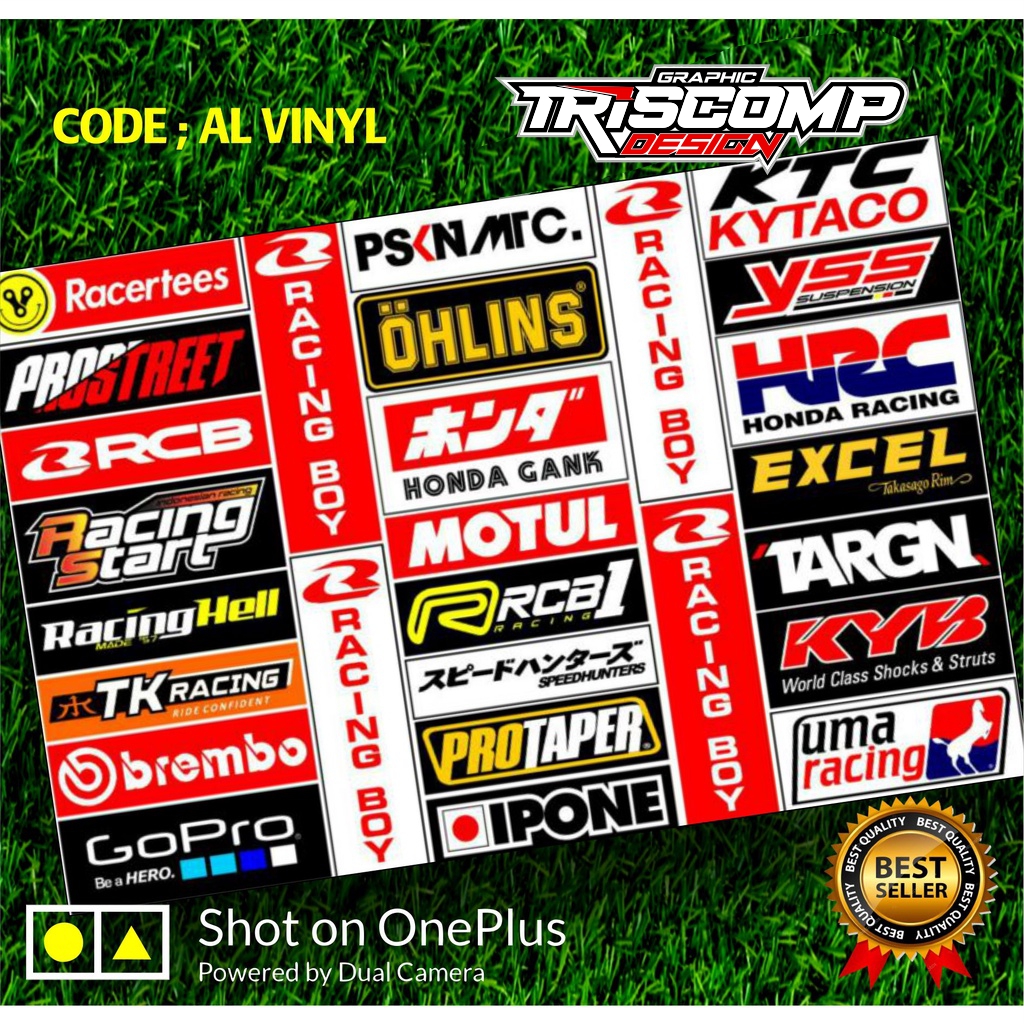 Grosir AL Sticker Paket Racing Stiker Pack Balap Hologram & Vinyl ...
