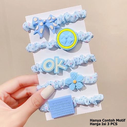 (3 PCS) Ikat Rambut OK! / Kuncir Scrunchie Anak Perempuan Kunciran ...