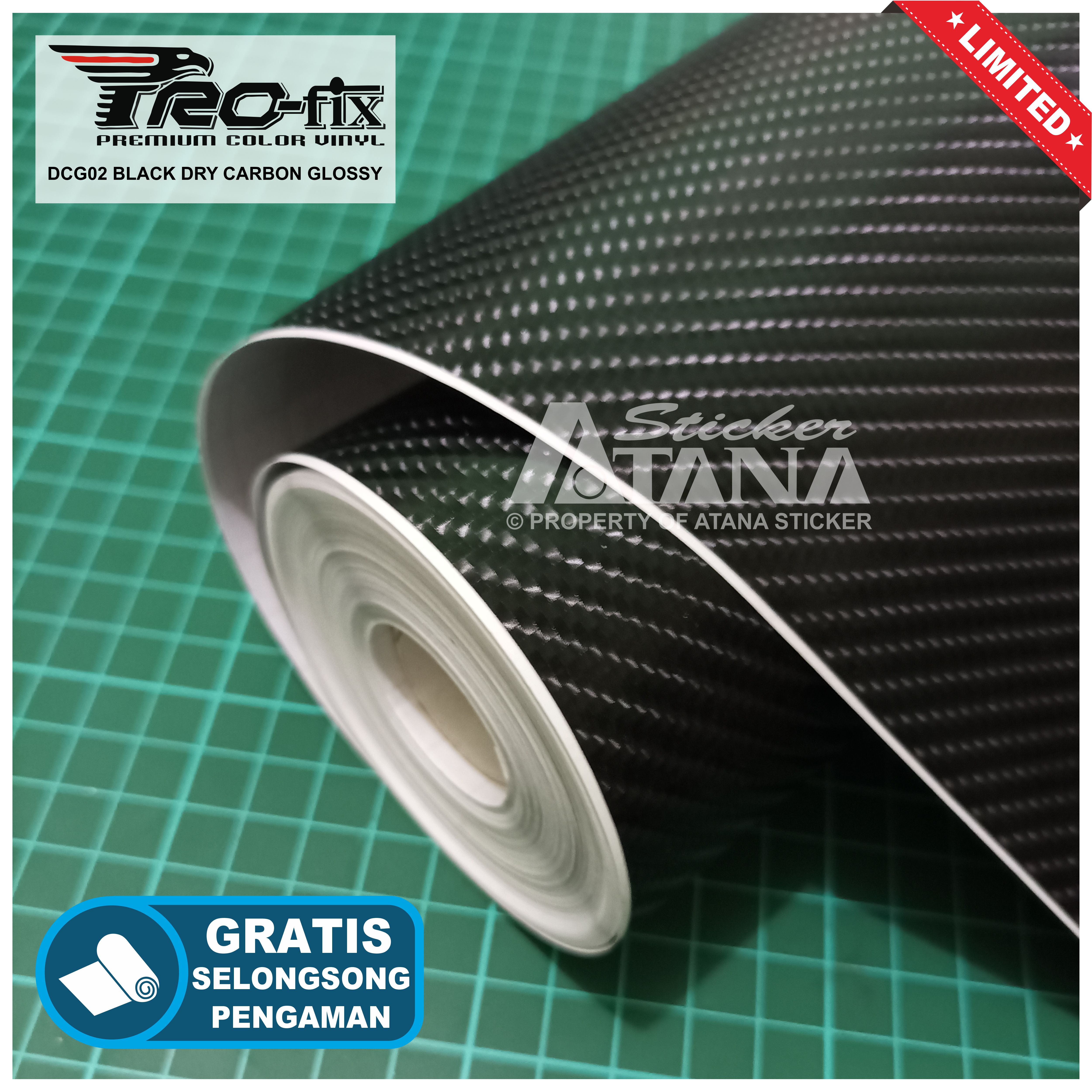 Skotlet Hitam Carbon 3D 4D Scotlet Black Karbon Fiber Skin Stiker ...