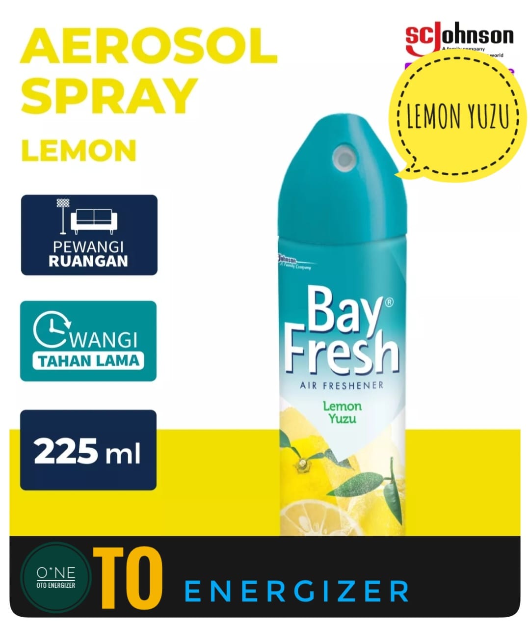 Bayfresh Air Freshener Pengharum Ruangan - LEMON YUZU 225 ML ...